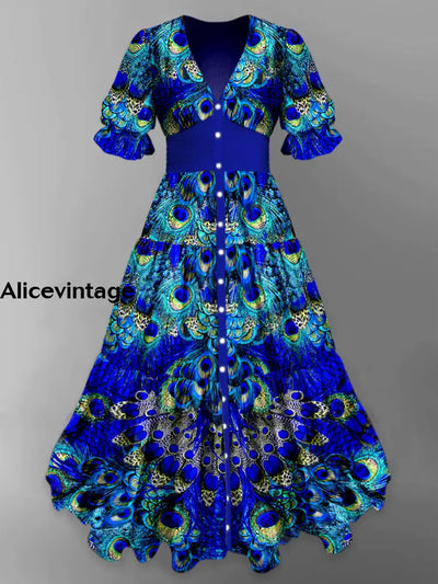 Peacock Dress – alicevintage
